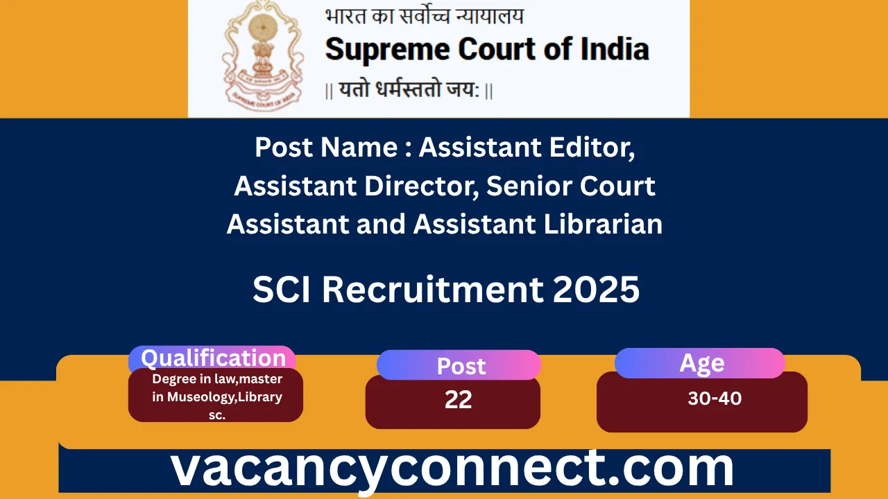 SCI Recruitment 2025 - Apply for Assistant Editor, Assistant
