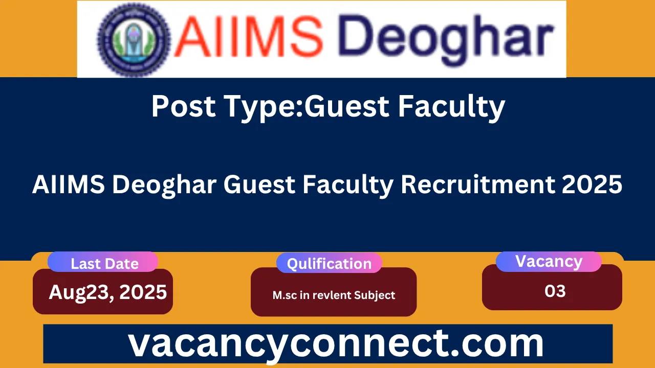AIIMS Deoghar Guest Faculty Recruitment 2025