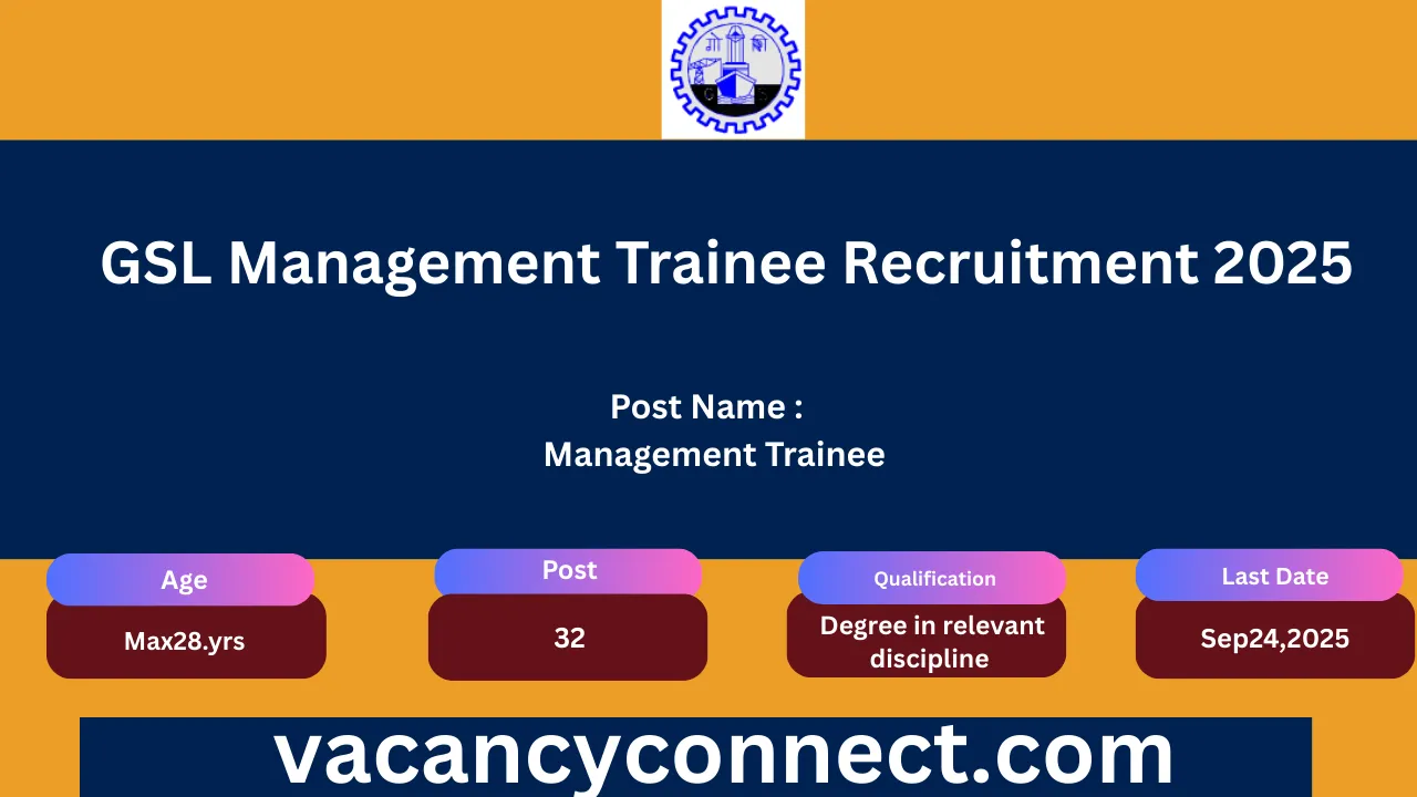 GSL Management Trainee Recruitment 2025 – Apply Online